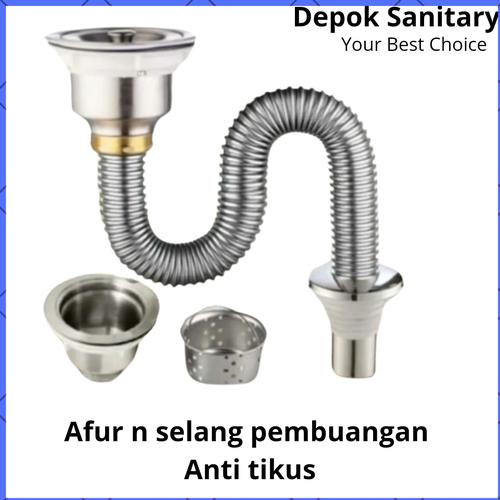 Promo AFUR SELANG PEMBUANGAN KITCHEN SINK STAINLESS 304 - Kota Depok ...