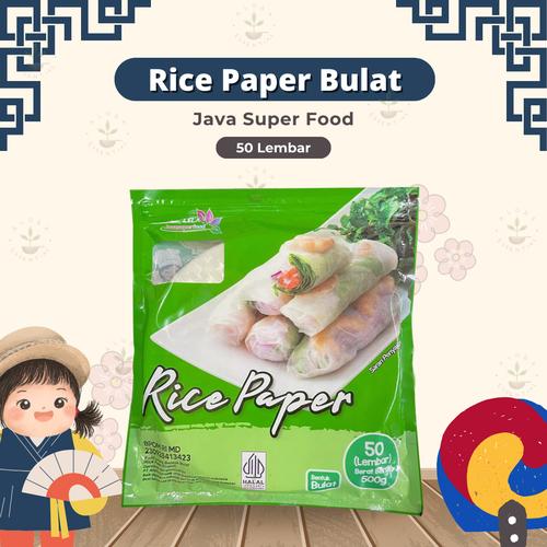 Promo Java Rice Paper Bulat 50 lembar - Banh Trang Rice Paper 22cm 50 ...