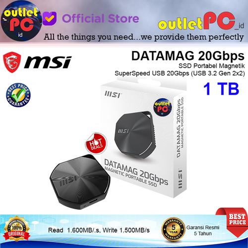 Promo MSI DATAMAG 20Gbps External SSD Ext EXT-SSD Portable Magnetic USB 3.2 Gen 2x2 Cicil 0% 3x ...