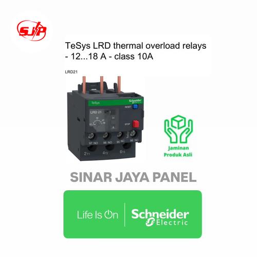 Jual THERMAL OVERLOAD RELAY TOR SCHNEIDER LRD21 12-18a ORIGINAL LRD 21 ...