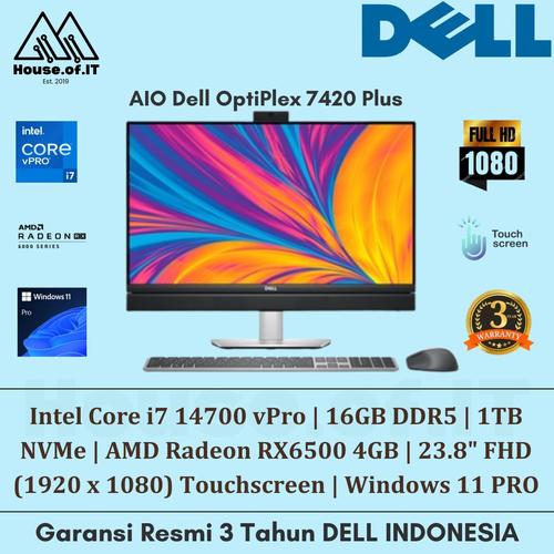 Promo AIO Dell OptiPlex 7420 Plus Intel i7 14700 vPro 16GB DDR5 1TB NVMe AMD Radeon RX6500 4GB ...