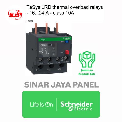 Jual THERMAL OVERLOAD RELAY TOR SCHNEIDER LRD22 16-24a ORIGINAL LRD 22 ...