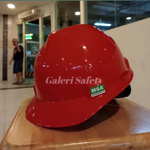 Jual Helm Safety MSA V-Gard Lokal Fastrack Putar - Safety Helmet Proyek ...