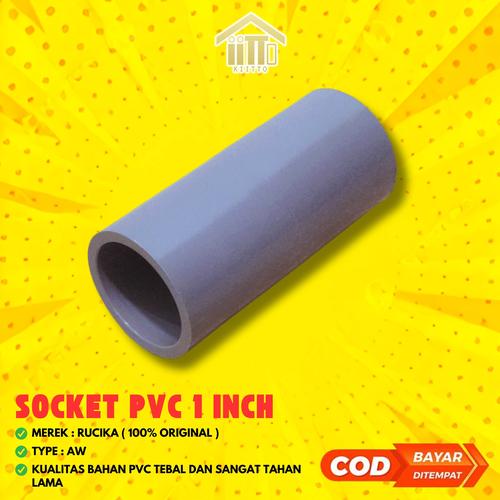 Jual SOCK SOCKET SOKET PVC 1 INCH RUCIKA (AW) / RUCIKA SOCKET AW 1 ...