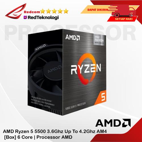 Promo AMD Ryzen 5 5500 3.6Ghz Up To 4.2Ghz AM4 [Box] 6 Core | Processor AMD Cicil 0% 3x ...