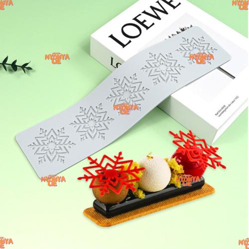 Promo LST65 Cetakan Silikon Tuile SNOWFLAKE Mould Mold Garnish Coklat ...