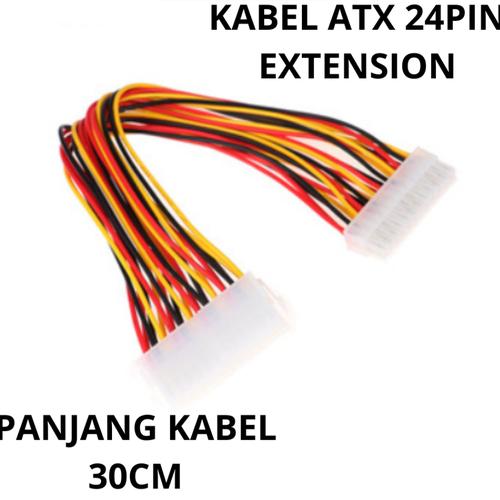 Jual Kabel ATX Motherboard 24pin Male To 24pin Female Extension Power ...