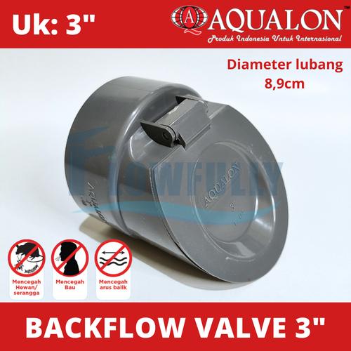 Promo BACKFLOW VALVE 3 INCH AQUALON PVC TUTUP PIPA PEMBUANGAN GOT BACK ...