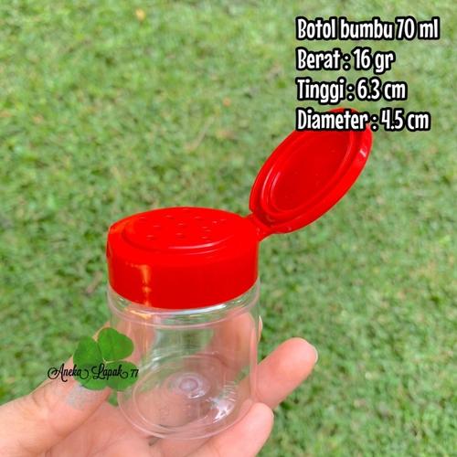 Jual Botol lada 70 ml botol bumbu bubuk 70 ml tempat bumbu 70 ml tebal ...