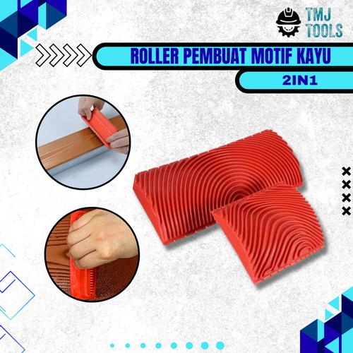 Jual Roller Kuas Cat Kayu Rubber Brush Wood Grain Pembuat Pola Motif ...