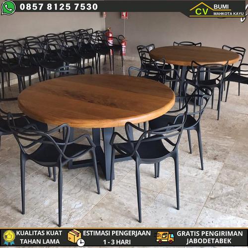 Jual Meja Kopi - Meja Tamu - Meja Diameter Bulat Kayu Mahogany 90 x ...