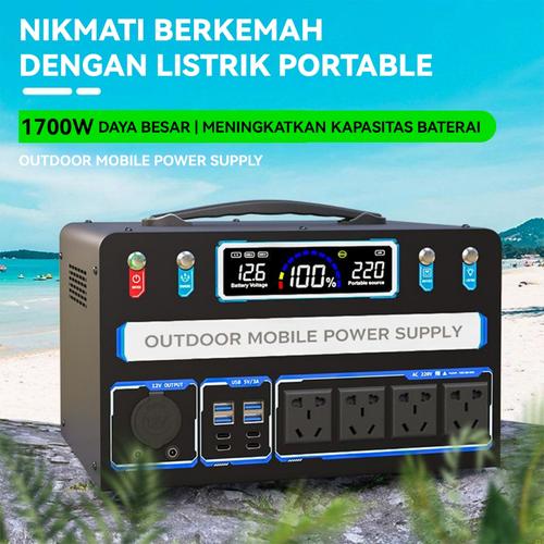 Promo PORTABLE POWER STATION OUTDOOR CAMPING 220V 400W/500W/800W/1200W ...