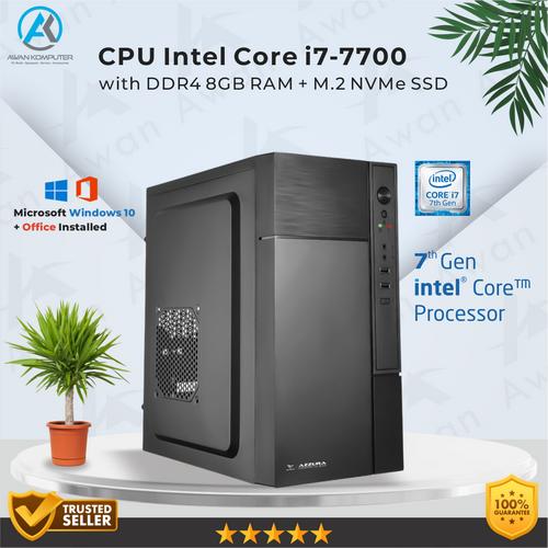 Jual CPU PC Komputer Intel Core i7-7700 Gen-7 RAM 8GB SSD Rakitan ...