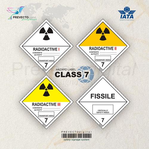 Jual Sticker IATA Hazard Label Class 7 Radioactive Materials ...