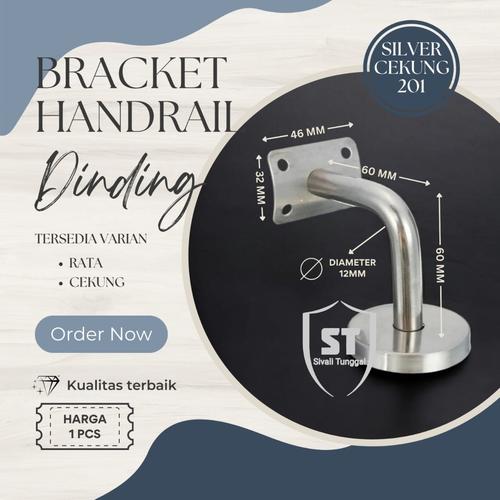 Jual BRACKET HANDRAIL DINDING (CEKUNG) STAINLESS STEEL 201- BRACKET ...