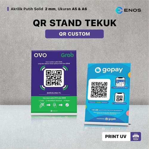 Jual QR STAND / STANDING CUSTOM QR CODE KAFE / DISPLAY QR KASIR AKRILIK ...