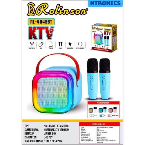 Jual SPEAKER WIRELESS DISCO 2 MIC KTV RL 4049BT ROLINSON - Kota Medan ...