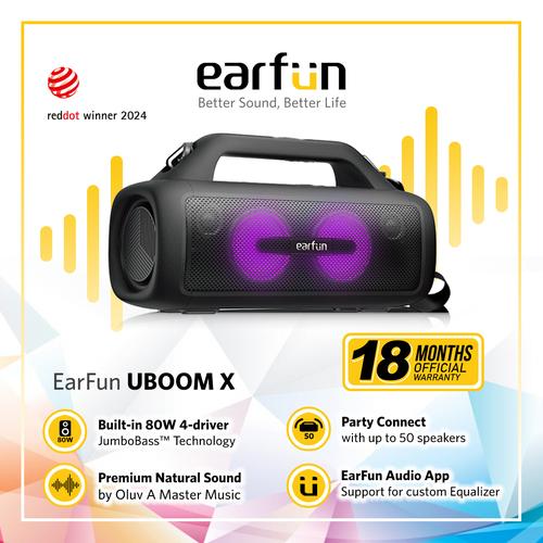 Promo EarFun UBOOM X - Lightweight JumboBass Portable Bluetooth Speaker ...