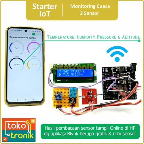 Promo Starter IoT Monitoring Cuaca ESP8266 dg 3 Sensor - Kab. Bantul ...