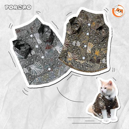 Jual Kemeja Kucing Pororo Motif Batik - Batik Abu, Batik M - Kab ...