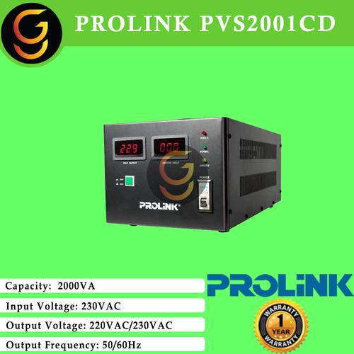 Jual STABILIZER PROLINK PVS1001AD 1000VA 230VAC 1YR - Jakarta Pusat ...