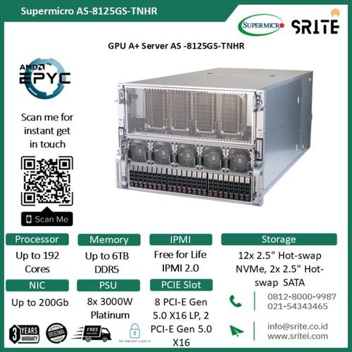 Jual Supermicro GPU Server 8U AMD Epyc Genoa Gen 4 Gen 5 DP AMD System ...