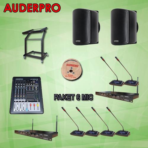 Jual MIC MEJA WIRELESS PAKET AUDERPRO MIC TABLE WIRELESS TW12 PAKAI 6 ...