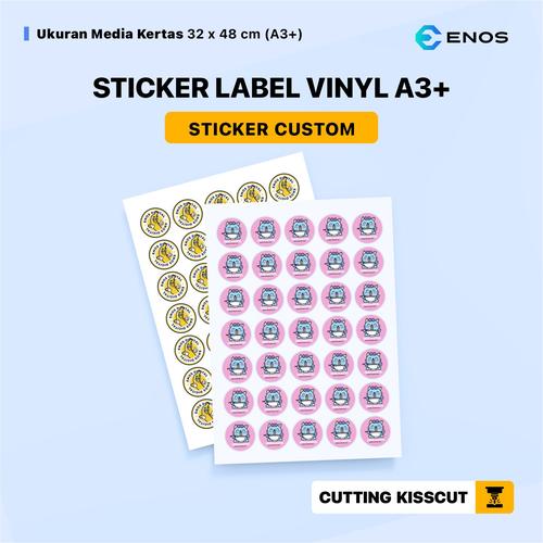Jual Cetak Sticker Custom Vinyl A3+ Bulat/Kotak Sticker Kemasan Makanan ...