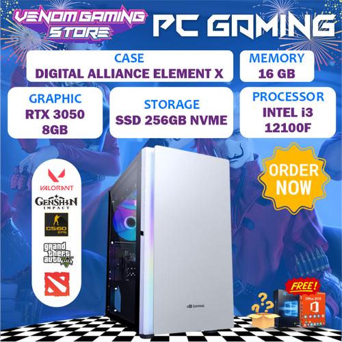 Jual PC Gaming Venom | i3-12100F | RTX 3050 8GB | 16GB | SSD | Alder ...