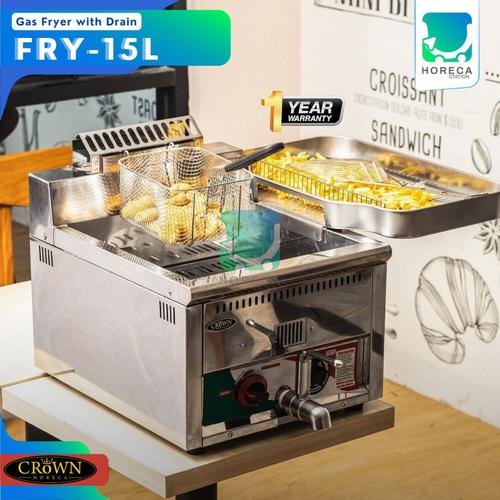 Jual CROWN Gas Deep Fryer with Drain FRY-15L / FRY 15L / FRY15L ...