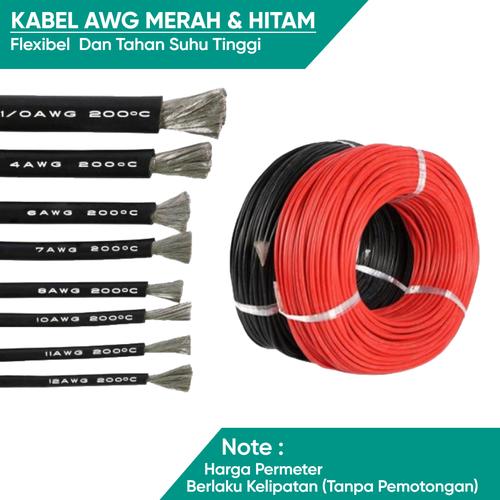 Jual Kabel AWG Hitam Merah 2 4 5 7 10 11 12 13 14 15 16 ALLWELL Serabut ...