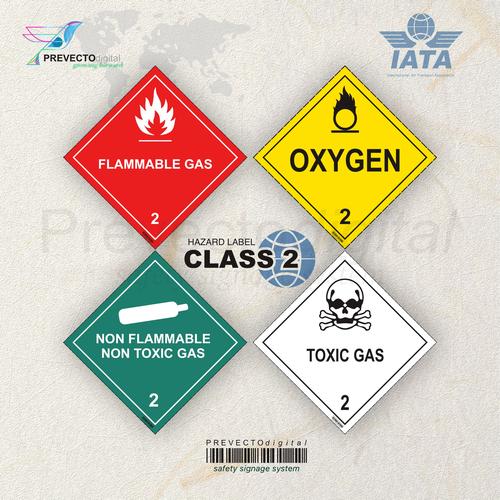 Jual Sticker IATA Hazard Label Class 2 Gasses - Non Flamamble, 15x15cm ...