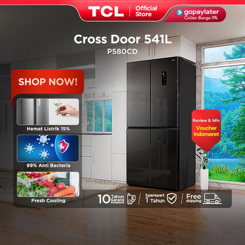 Promo TCL Kulkas 4 Pintu - 541 L - No Frost - Twin Eco Inverter (P580CD ...
