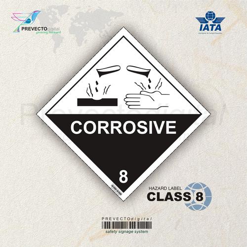 Jual Sticker IATA Hazard Label Class 8 Corrosive - 10x10cm - Jakarta ...