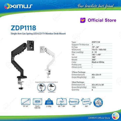 Jual BRACKET TV LED LCD MONITOR GAS SPRING OXIMUS ZDP1118 1118 TILT ...