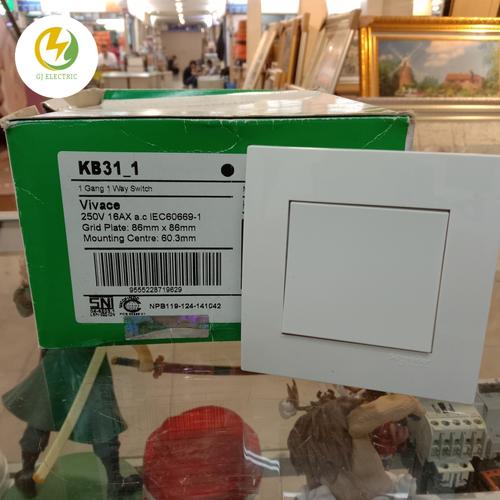 Jual Saklar Engkel Schneider Vivace KB31_1 WE 1 Gang 1 Way Switch ...