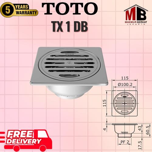 Jual Floor drain Toto TX 1 DB / Toto TX1DB - Jakarta Barat - Makmur Berkat | Tokopedia
