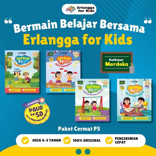 Promo [Erlangga] Buku Paket TK/PAUD: Paket Cermat P5 Usia 4 - 5 & 5 - 6 ...