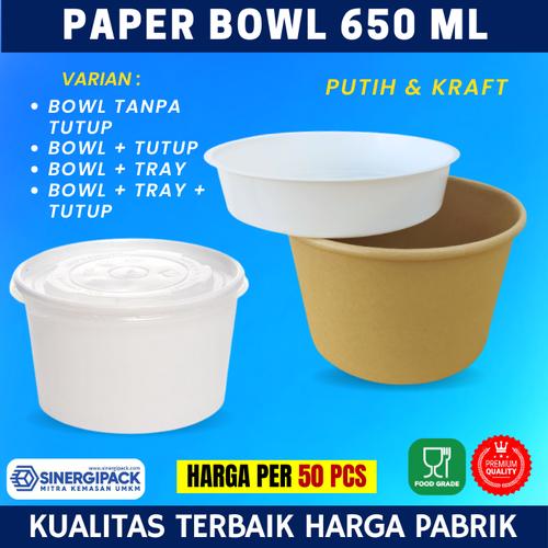 Jual Paper Bowl 650ml - Mangkok Kertas Paper Rice Bowl 650ml -Kraft ...