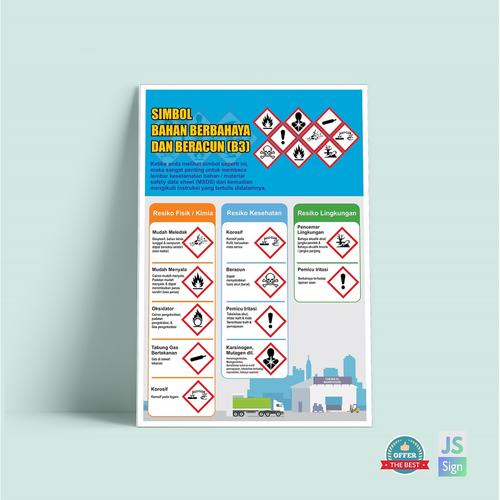 Jual POSTER SAFETY K3 - SIMBOL MATERIAL B3 - Kota Malang - JS Sign ...