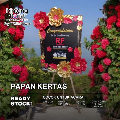 Jual Karangan Bunga Papan Kertas Premium Malang Ukuran 60x90 Bisa ...