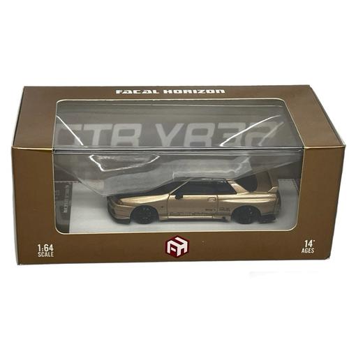 Jual FOCAL HORIZON 1/64 NISSAN SKYLINE GTR R32 TOP SECRET VR2 GOLD ...