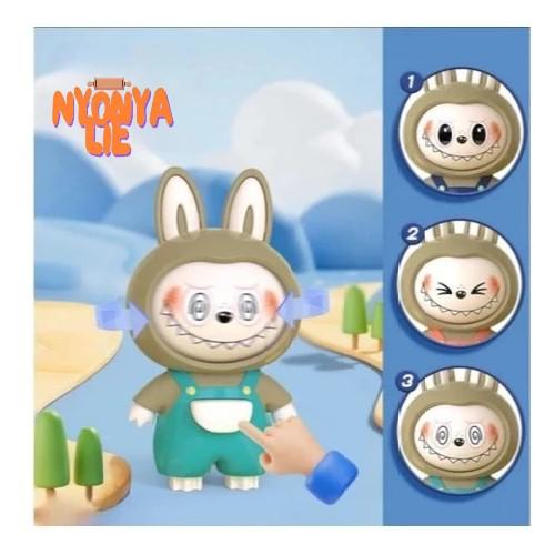 Jual CCA101 Cake Topper Boneka Labubu Berubah Wajah Face Swarp Pajangan ...