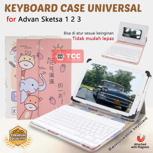 Jual Advan Sketsa 1 2 3 Universal Case Motif Bluetooth Keyboard ...