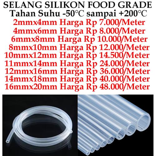 Jual Selang Silikon Tahan Panas Silicone Tube Food Grade Silicon 4mm ...