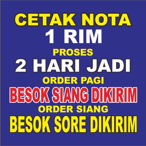 Jual cetak nota 1/4 FOLIO 1 rim custom - BW - Kota Tangerang Selatan ...
