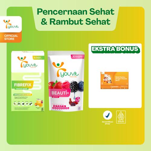 Promo [FREE YOUVIT SAMPEL] Youvit 4-in-1 FibreFix 14 Hari dan Beauti+ ...