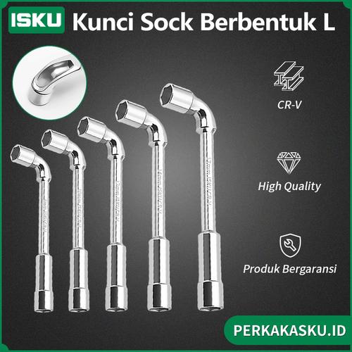 Promo ISKU Kunci Sok L Satuan 8 10 12 14 17mm Kunci Shock Model L Short ...