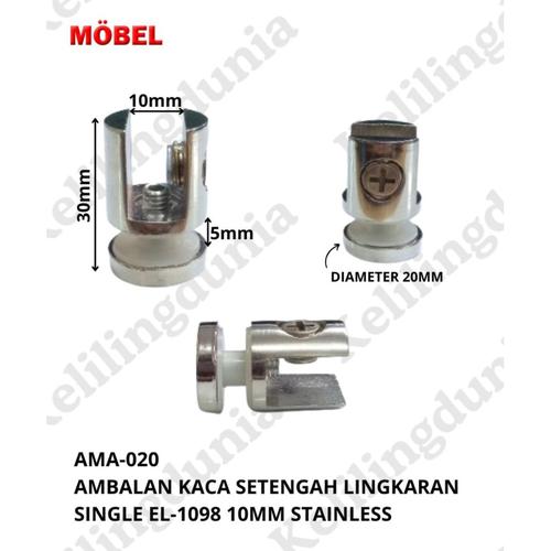 Jual Ambalan Tatakan Penahan Kaca Setengah Lingkaran EL 1098 10mm ...