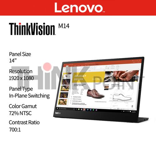 Jual Monitor ThinkVision M14 USB-C Mobile Monitor 14"IPS - Kota ...